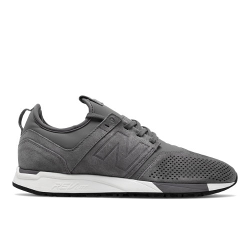New Balance Suede 247 Men's Sport Style Sneakers Shoes - Grey / White ...